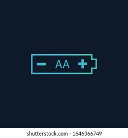 Aa Battery Icon Stock Vector Illustration Stock Vector (Royalty Free ...