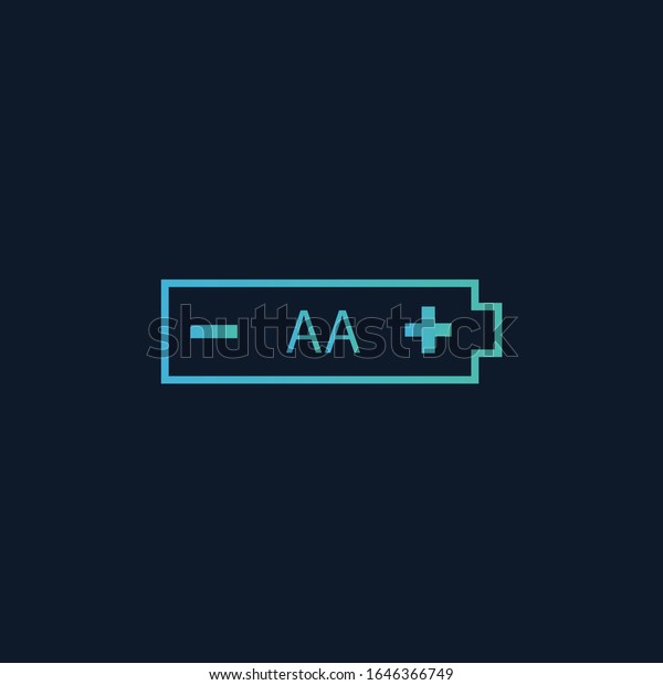 Aa Battery Icon Stock Vector Illustration Stock Vector (Royalty Free ...