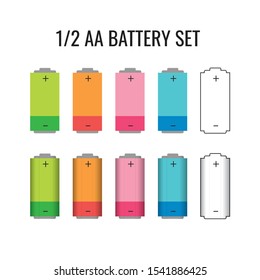 Aa Battery Size Design Template Batteries Stock Vector (Royalty Free ...