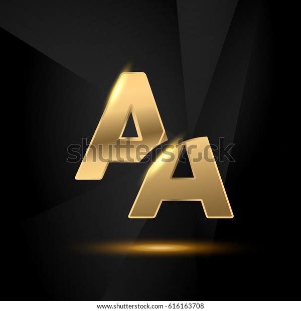 Aa Initial Letters Swoosh Shiny Elegant Stock Vector (Royalty Free ...