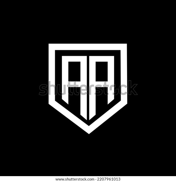 Aa Letter Logo Design Black Background Stock Vector (Royalty Free ...