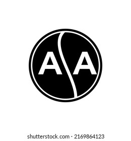 Aa Letter Logo Design On White Stock Vector (Royalty Free) 2169864123 ...