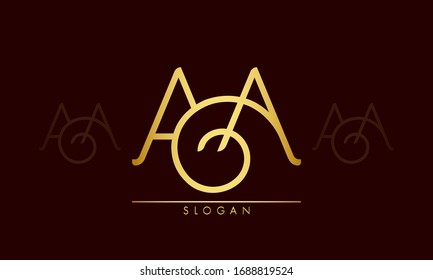 Aa Letter Logo Design Template Vector Stock Vector (Royalty Free ...