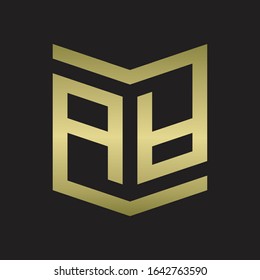 Aa Logo Emblem Monogram Shield Style Stock Vector (Royalty Free ...