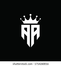 Aa Logo Monogram Emblem Style Crown Stock Vector (Royalty Free ...