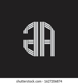 Aa Logo Monogram Outline Style Linked Stock Vector (Royalty Free ...