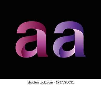 Aa Modern Style Font Suitable Logos Stock Vector (Royalty Free ...