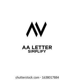 Aa Simple Letter Logo Design Isolated Stock Vector (Royalty Free ...