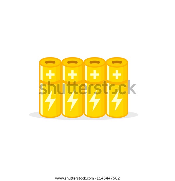 Aaa Batteries Set Icon Clipart Image Stock Vector (Royalty Free ...