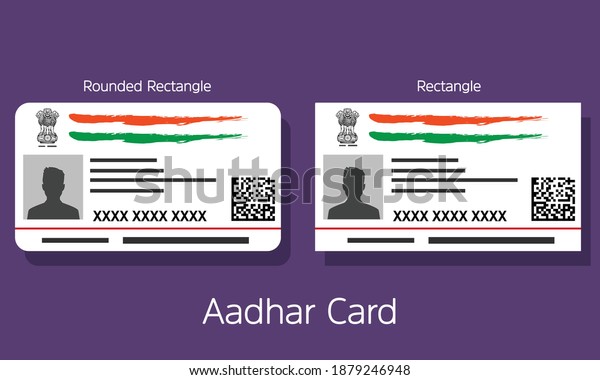 Aadhar Card Illustration Dummy Aadhar Card Stock Vector (Royalty Free ...