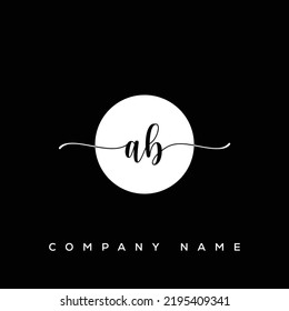 Ab Abstract Letters Logo Monogram Stock Vector (Royalty Free ...