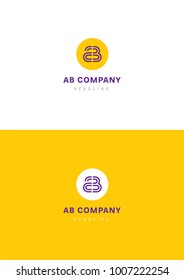 Ab Company Logo Template Stock Vector (Royalty Free) 1007222254