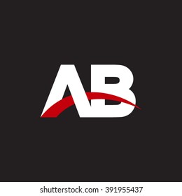 Ab Initial Overlapping Swoosh Letter Logo Stock Vector (Royalty Free ...
