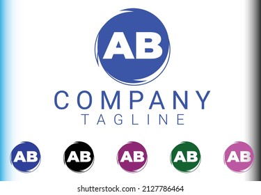Ab Letter New Logo Icon Design Stock Vector (Royalty Free) 2127786464 ...