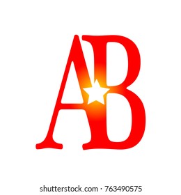 Ab Letter On Star Stock Vector (Royalty Free) 763490575 | Shutterstock
