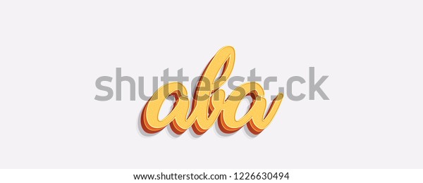 Aba Word Orange On Isolated White Stock Vector (Royalty Free ...