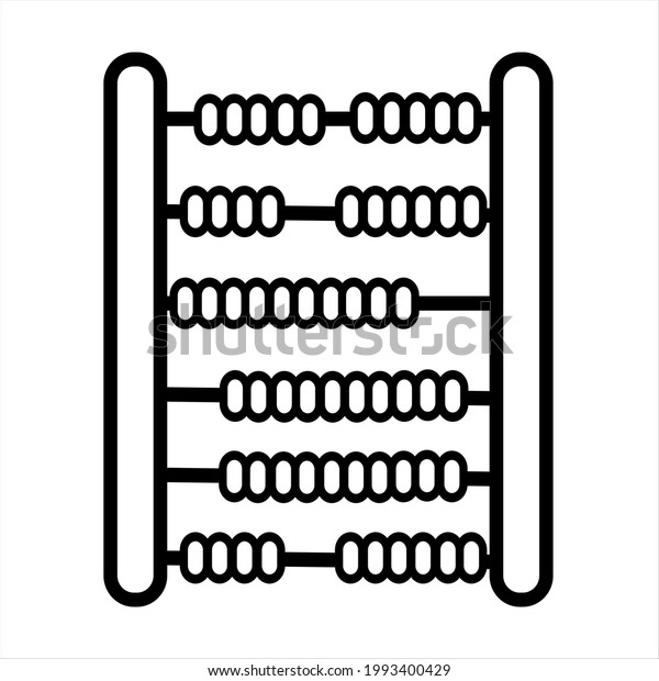 Abacus Cartoon Style Coloring Page Coloring Stock Vector (Royalty Free ...