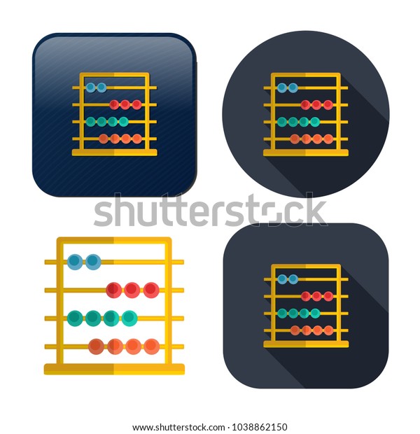 Abacus Icon Education Icon Mathematics School Stock Vector (Royalty ...