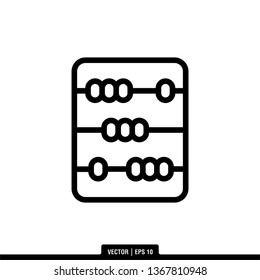 Abacus Icon Vector Illustration Logo Template Stock Vector (Royalty ...