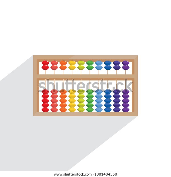 Abacus Mental Arithmetic Abacus Childrens Education Stock Vector ...