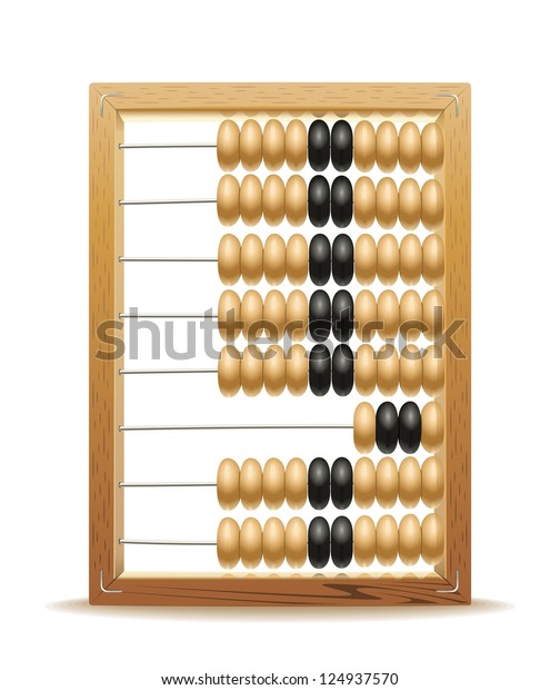 Abacus Realistic Illustration Old Abacus Long Stock Vector (Royalty ...