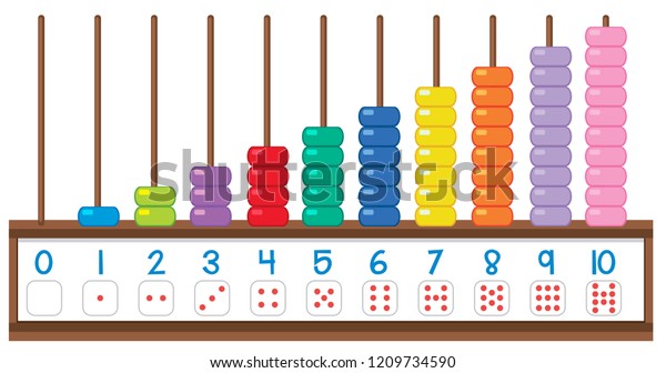 Abacus Showing Different Number Illustration Stock Vector (Royalty Free ...