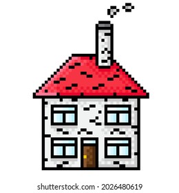 Abandoned House Pixel Art Vector Pixel Stock Vector (Royalty Free ...