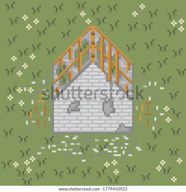 Abandoned House Pixel Art Vector Pixel Stock Vector (Royalty Free ...