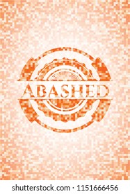 Abashed Abstract Orange Mosaic Emblem Stock Vector (Royalty Free ...