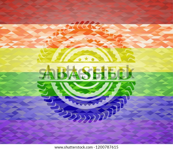 Abashed Lgbt Colors Emblem Stock Vector (Royalty Free) 1200787615 ...