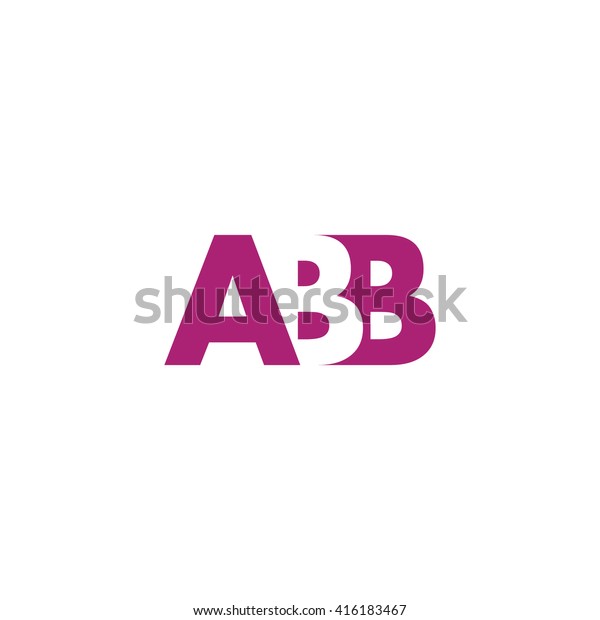ABB Logo. Vector Graphic Branding Letter Element. White Background