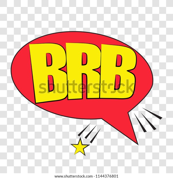 Abbreviation Brb Be Right Back Retro Stock Vector (Royalty Free ...