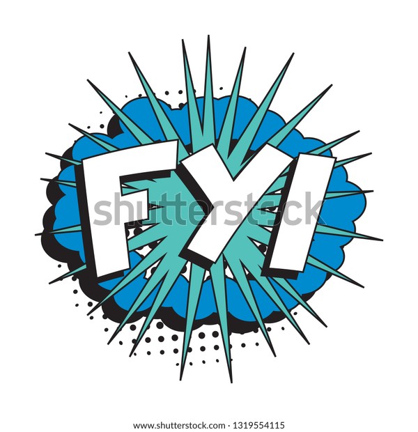 Abbreviation Fyi Your Information Retro Comic Stock Vector (Royalty ...