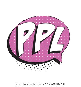 Abbreviation Ppl People Retro Comic Speech Stock Vector (Royalty Free ...