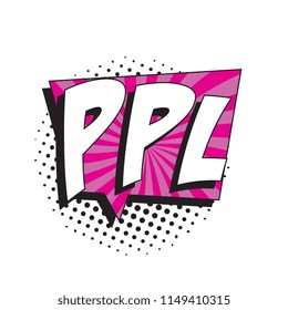 Abbreviation Ppl People Retro Comic Speech Stock Vector (Royalty Free ...