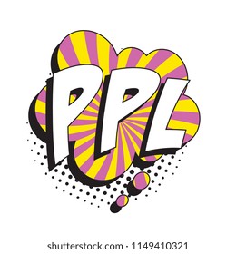 Abbreviation Ppl People Retro Comic Speech Stock Vector (Royalty Free ...
