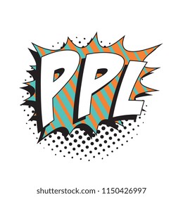 Abbreviation Ppl People Retro Comic Speech Stock Vector (Royalty Free ...
