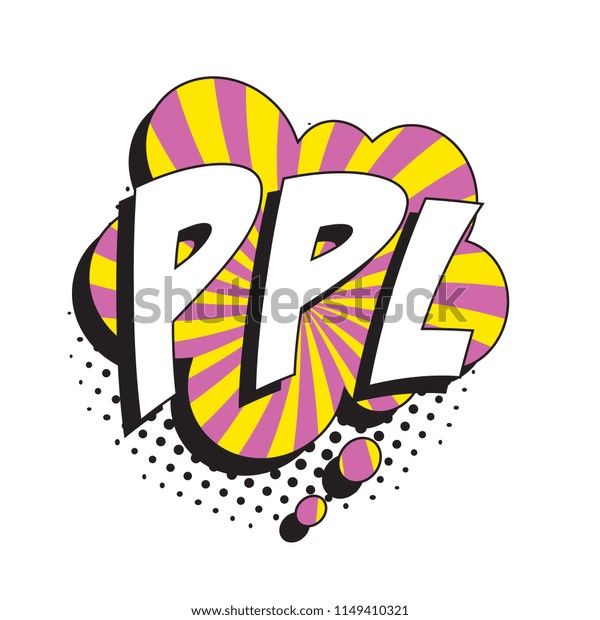 Abbreviation Ppl People Retro Comic Speech Stock Vector (Royalty Free ...