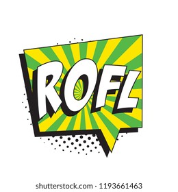 Abbreviation Rofl Rolling On Floor Laughing Stock Vector (Royalty Free ...