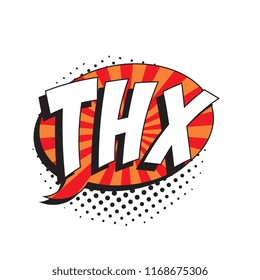 Abbreviation Thx Thanks Retro Comic Speech: vector de stock (libre de ...