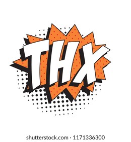Abbreviation Thx Thanks Retro Comic Speech Stock Vector (Royalty Free ...
