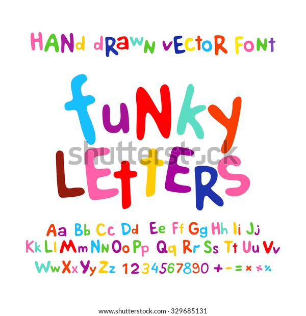 Abc Alphabet Funky Letters Children Fun Stock Vector (Royalty Free ...