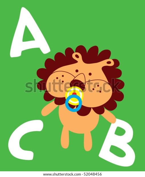 Abc Baby Lion Stock Vector (Royalty Free) 52048456