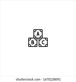 Abc Blocks Outline Icon Illustration Vector Stock Vector (Royalty Free ...