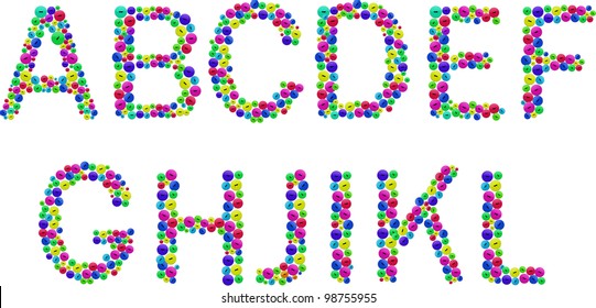 Abc Buttons Vector Illustration: vector de stock (libre de regalías ...