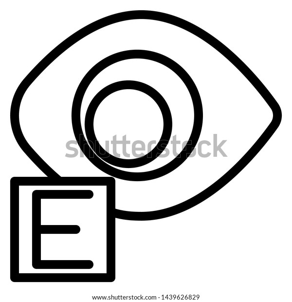 Abc Capital Letter E Alphabet Eye Stock Vector (Royalty Free ...