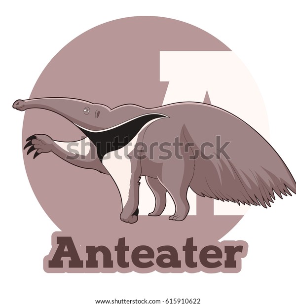 Abc Cartoon Anteater Stock Vector (Royalty Free) 615910622 | Shutterstock