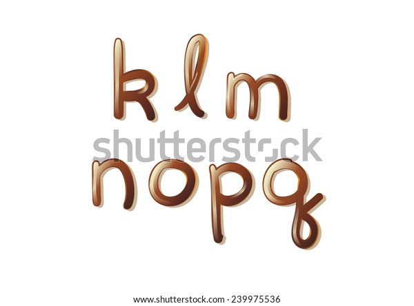 Abc Chocolate Alphabet Stock Vector (Royalty Free) 239975536 | Shutterstock