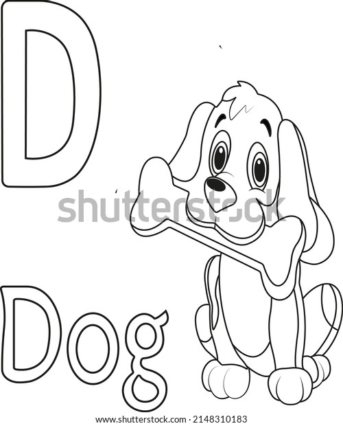 Abc Coloring Book Page Children Kids Stock Vector (Royalty Free ...