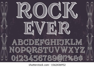 Vintage Font Handcrafted Vector Script Alphabetdesign Stock Vector ...